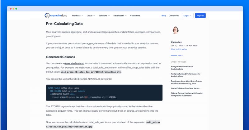 Crunchy Data on LinkedIn: Postgres Tuning & Performance for Analytics ... Crunchy Data on LinkedIn: Postgres Tuning & Performance for Analytics ...