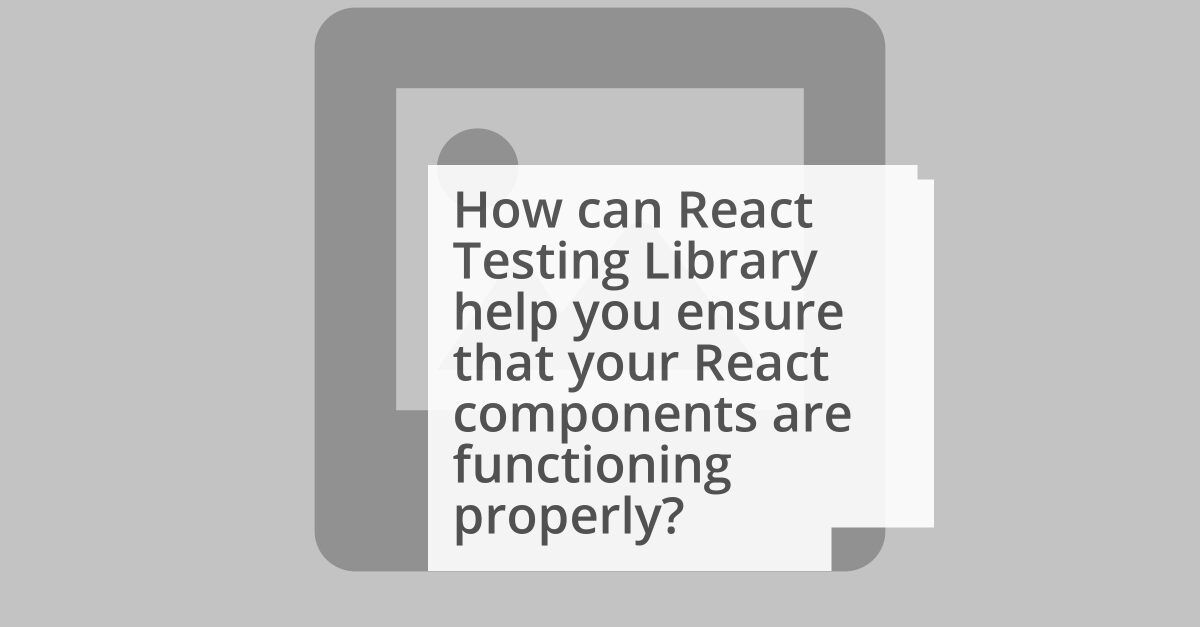 React Jobs on LinkedIn: Understanding Snapshot Testing in the React ... React Jobs on LinkedIn: Understanding Snapshot Testing in the React ...