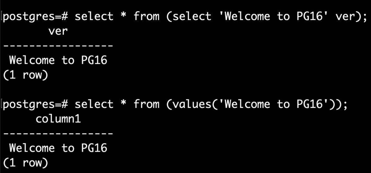 Douglas Hunley on LinkedIn: PostgreSQL 16 Feature : Sub-Query Aliases ... Douglas Hunley on LinkedIn: PostgreSQL 16 Feature : Sub-Query Aliases ...