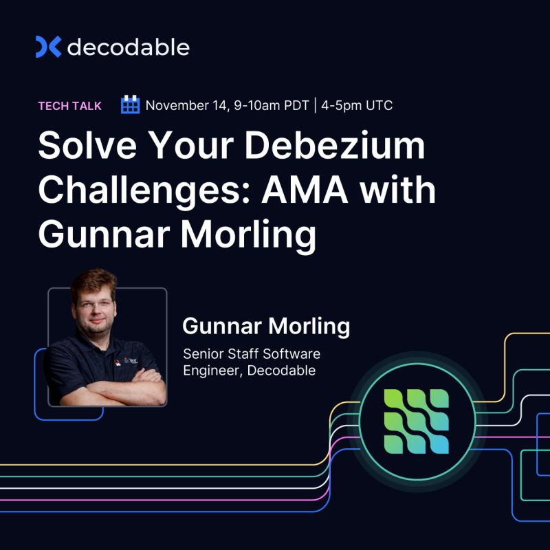 Decodable on LinkedIn: 🧩 Puzzled by CDC? Gunnar Morling is here to help ... Decodable on LinkedIn: 🧩 Puzzled by CDC? Gunnar Morling is here to help ...