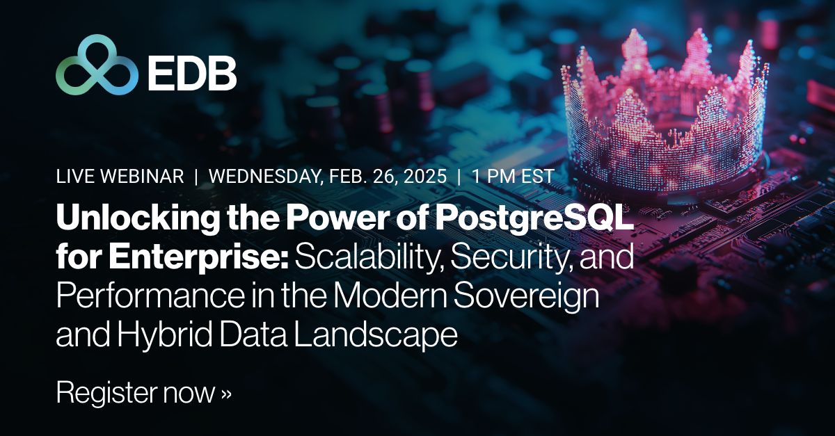 Tim Boutin on LinkedIn: #edbpostgresai #justsolveitwithpostgres # ... Tim Boutin on LinkedIn: #edbpostgresai #justsolveitwithpostgres # ...