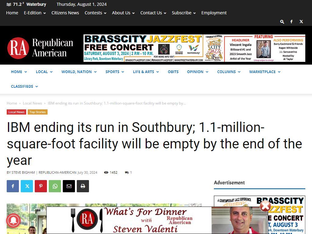 IBM to vacate Southbury facility | Abil Hakim posted on the topic ... IBM to vacate Southbury facility | Abil Hakim posted on the topic ...