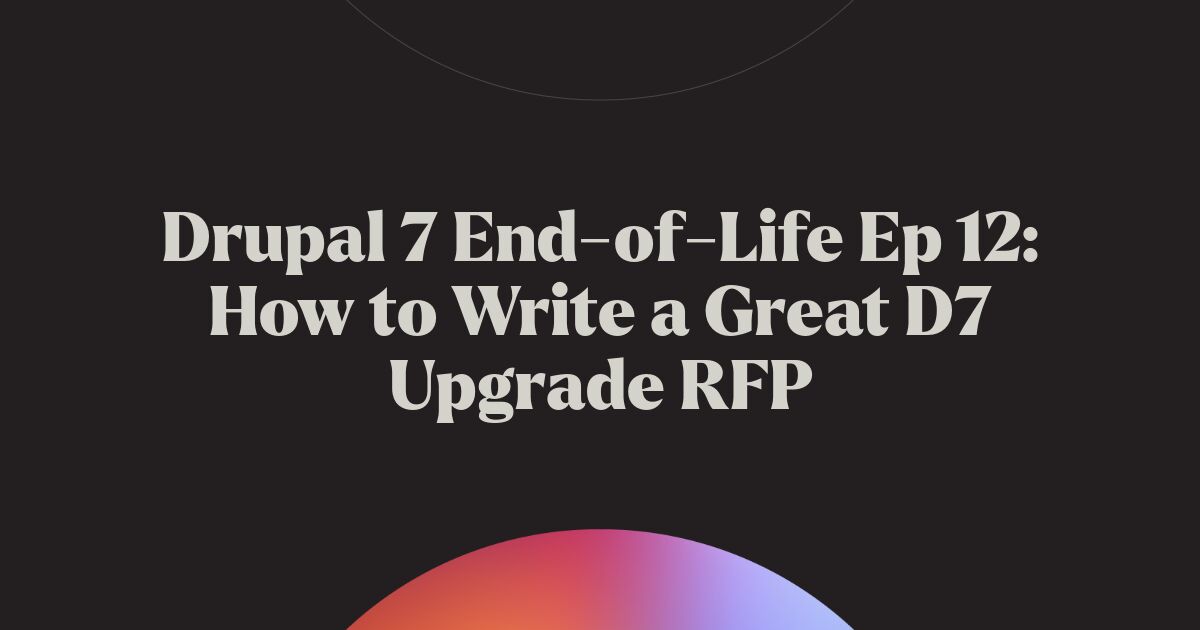 Drupal on LinkedIn: Drupal 7 End-of-Life Ep 12: How to Write a Great D7 ... Drupal on LinkedIn: Drupal 7 End-of-Life Ep 12: How to Write a Great D7 ...
