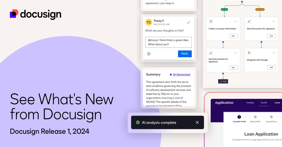 Docusign Release 1, 2024 | Docusign | Docusign Docusign Release 1, 2024 | Docusign | Docusign