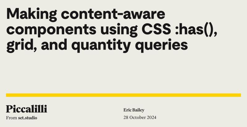 Web Directions on LinkedIn: Making content-aware components using CSS ... Web Directions on LinkedIn: Making content-aware components using CSS ...