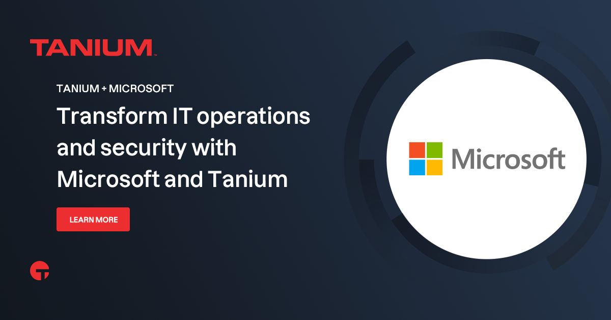 Rod Trent on LinkedIn: Microsoft Partner Spotlight | Tanium Rod Trent on LinkedIn: Microsoft Partner Spotlight | Tanium