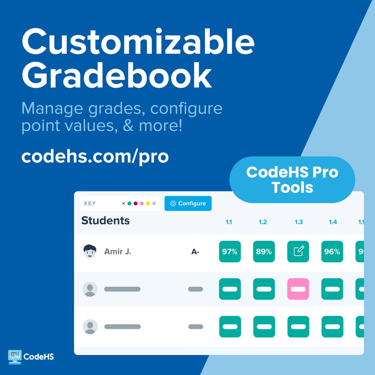 CodeHS on LinkedIn: CodeHS Pro includes a fully customizable gradebook ... CodeHS on LinkedIn: CodeHS Pro includes a fully customizable gradebook ...