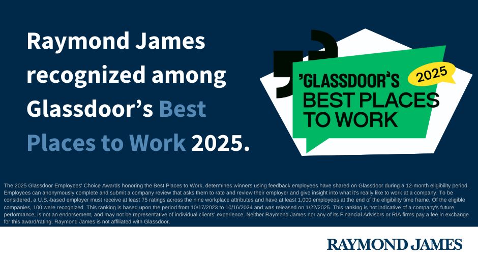 Raymond James has been named to Glassdoor's 2025 list of Best Places to ... Raymond James has been named to Glassdoor's 2025 list of Best Places to ...
