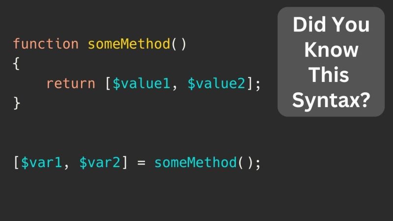 Povilas Korop on LinkedIn: PHP Array Destructuring: Example from ... Povilas Korop on LinkedIn: PHP Array Destructuring: Example from ...