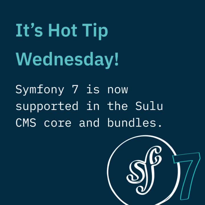 Sulu CMS - The Symfony Content Management Platform on LinkedIn: # ... Sulu CMS - The Symfony Content Management Platform on LinkedIn: # ...