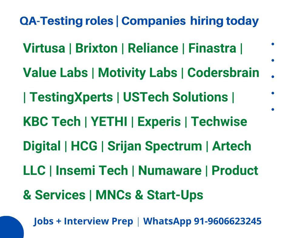 Software Testing Studio | WhatsApp 91-9606623245 on LinkedIn: #whatsapp ... Software Testing Studio | WhatsApp 91-9606623245 on LinkedIn: #whatsapp ...