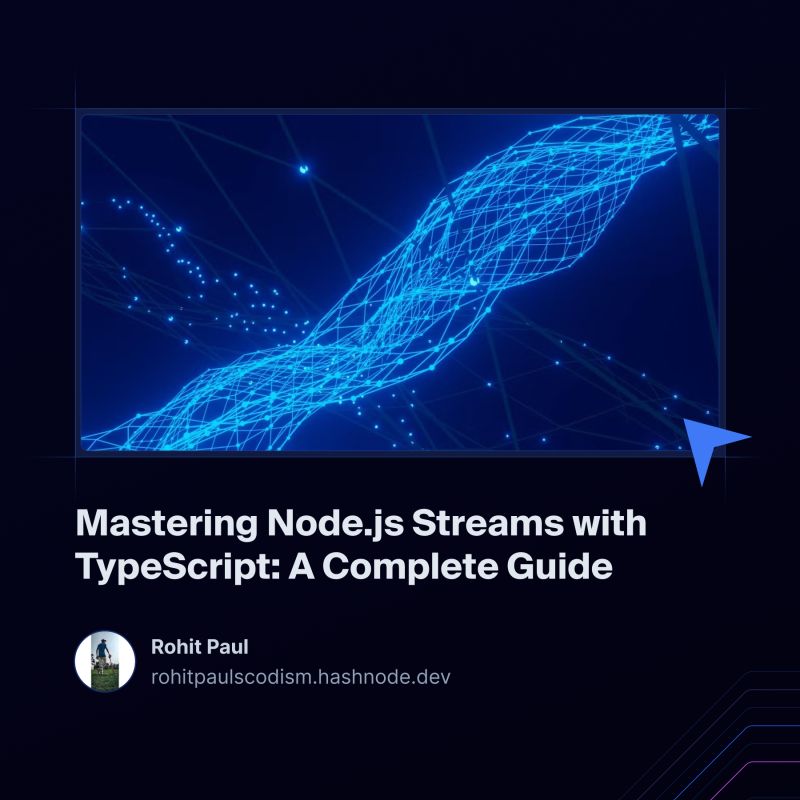 Hashnode on LinkedIn: Master Node.js streams with TypeScript! 🚀 Streams ... Hashnode on LinkedIn: Master Node.js streams with TypeScript! 🚀 Streams ...