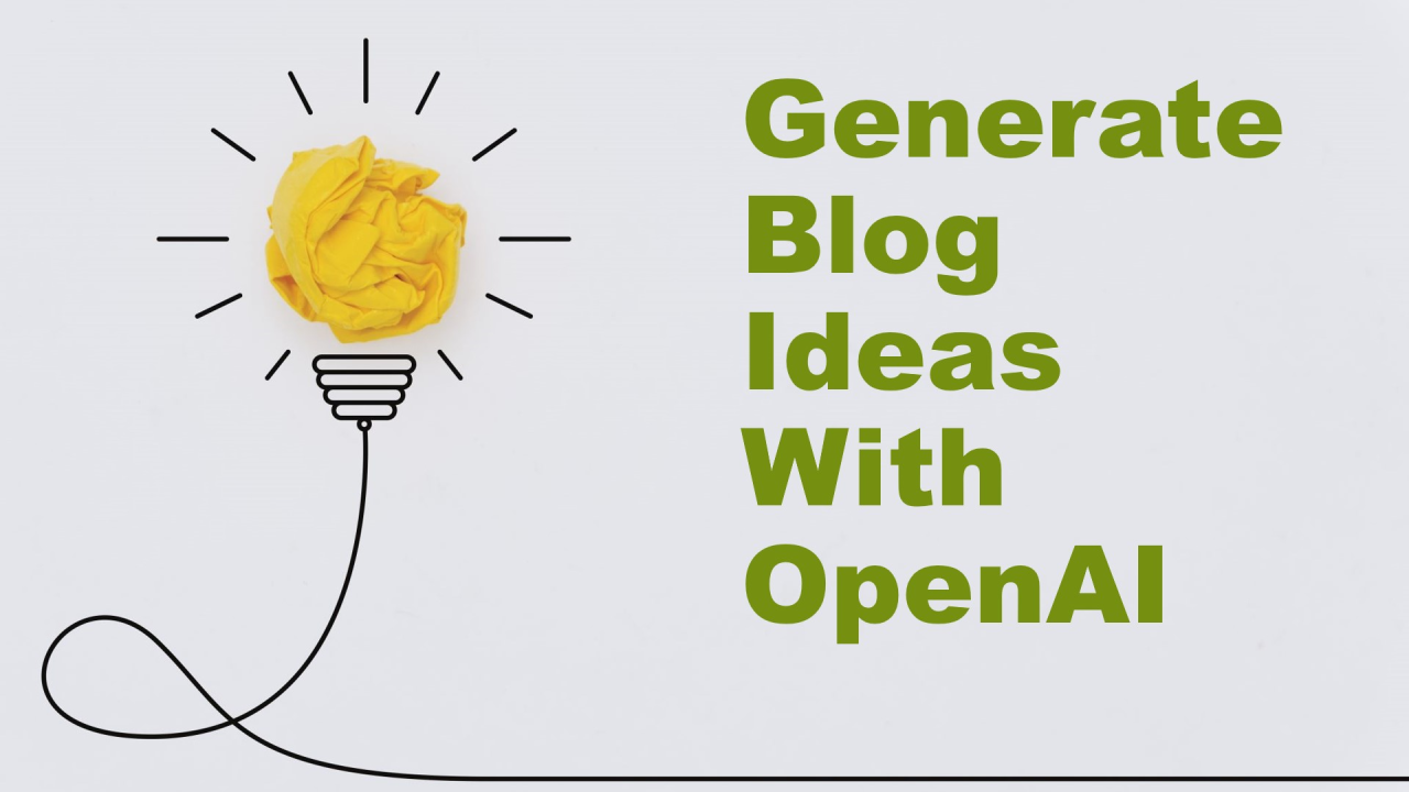 Blog Generator Using OpenAI API Blog Generator Using OpenAI API