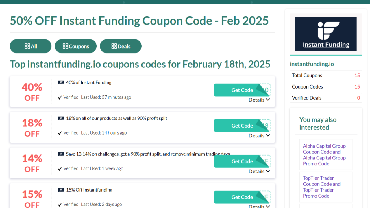 Instant Funding Coupon Code Instant Funding Coupon Code