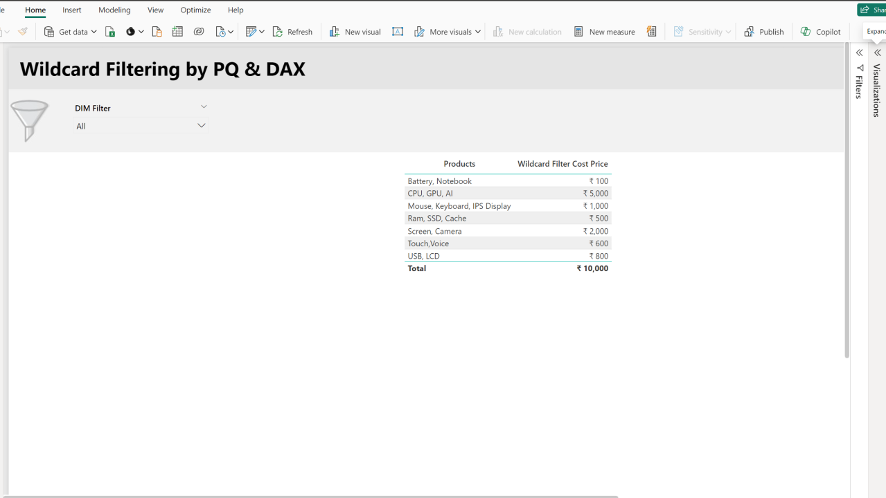 Wildcard Filtering by PQ + DAX or Custom Visual Wildcard Filtering by PQ + DAX or Custom Visual