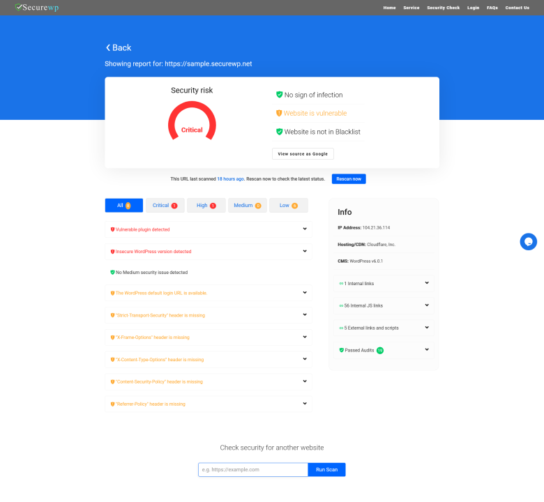 WordPress security checker online free WordPress security checker online free
