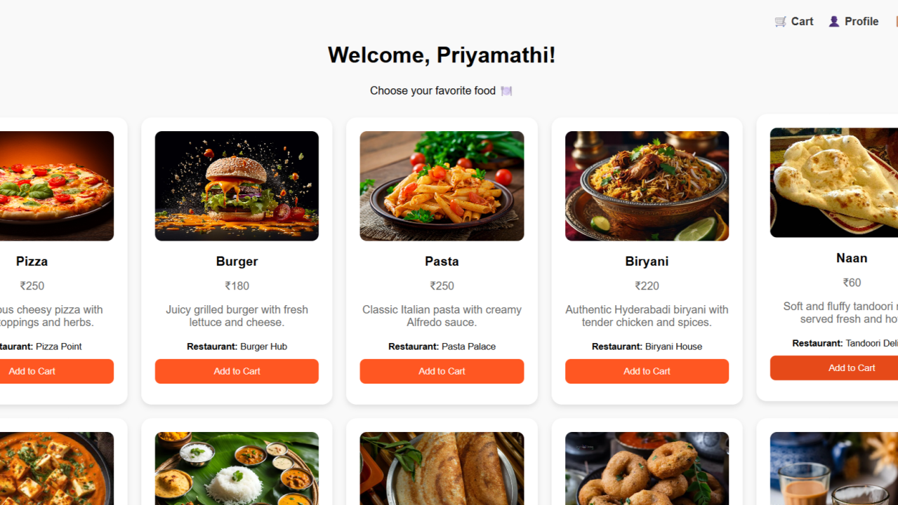 My Food Ordering Website Project My Food Ordering Website Project