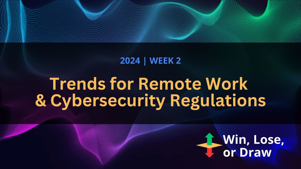 Remote Work & Cybersecurity Regulations Remote Work & Cybersecurity Regulations
