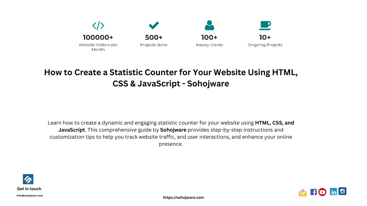 How To Create A Statistic Counter For Your Website Using HTML, CSS ... How To Create A Statistic Counter For Your Website Using HTML, CSS ...