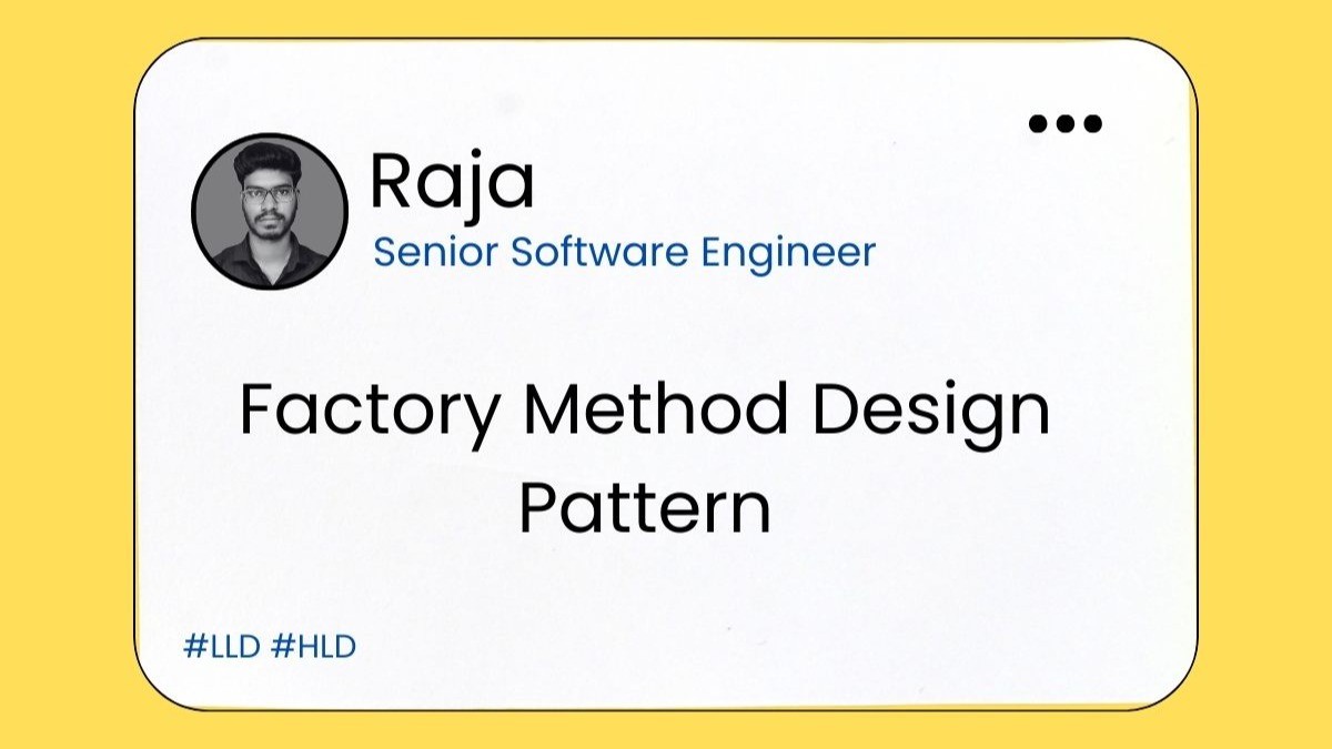 Understanding Low-Level Design: Factory Method Pattern for Flexible ... Understanding Low-Level Design: Factory Method Pattern for Flexible ...