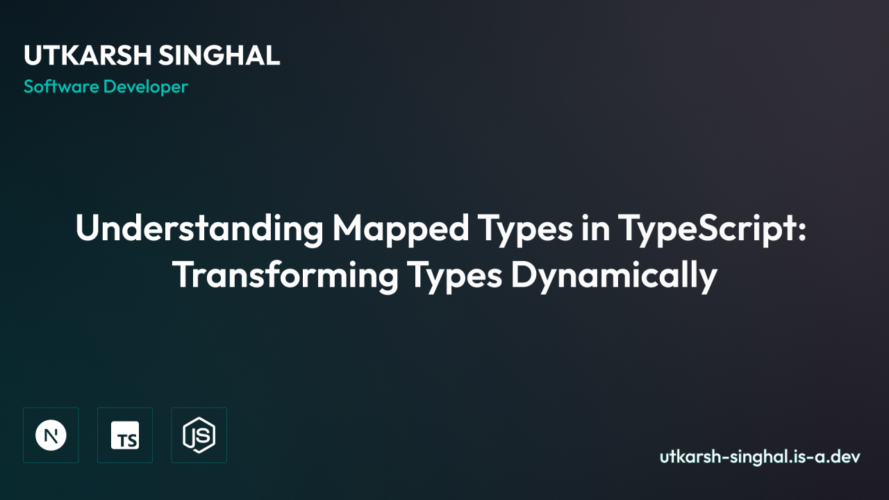 TypeScript Mapped Types TypeScript Mapped Types