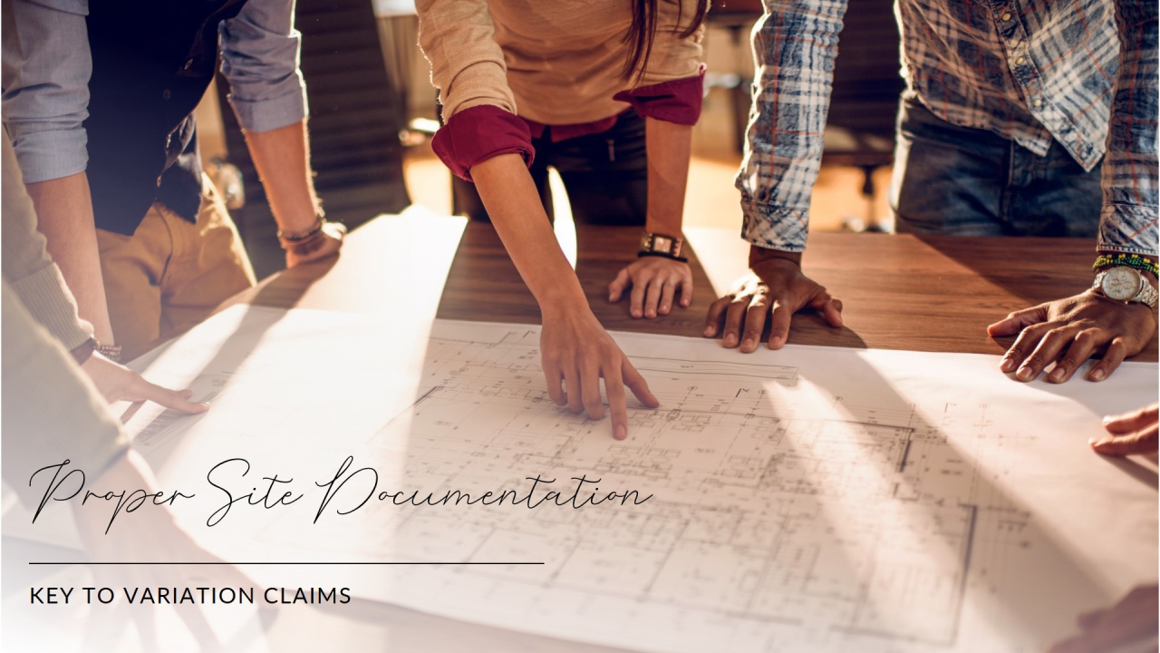 The Importance of Proper Site Documentation for Variation Claims The Importance of Proper Site Documentation for Variation Claims