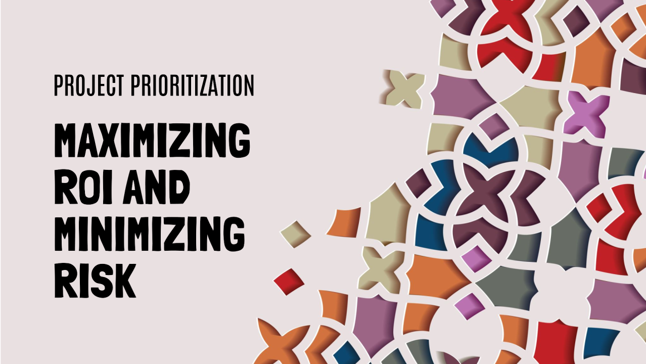 Project Prioritization: Maximizing ROI and Minimizing Risk! Project Prioritization: Maximizing ROI and Minimizing Risk!