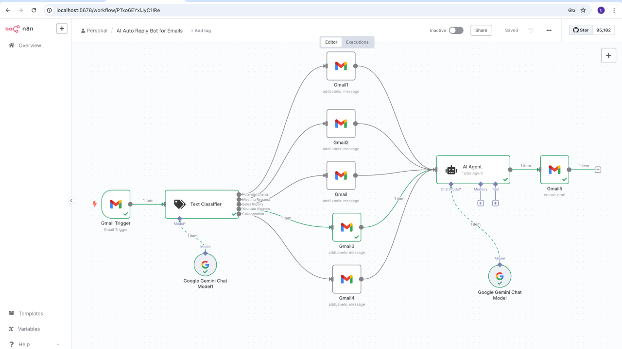 🚀 Weekend Project: Automating Email Replies using n8n + Gmail API ... 🚀 Weekend Project: Automating Email Replies using n8n + Gmail API ...