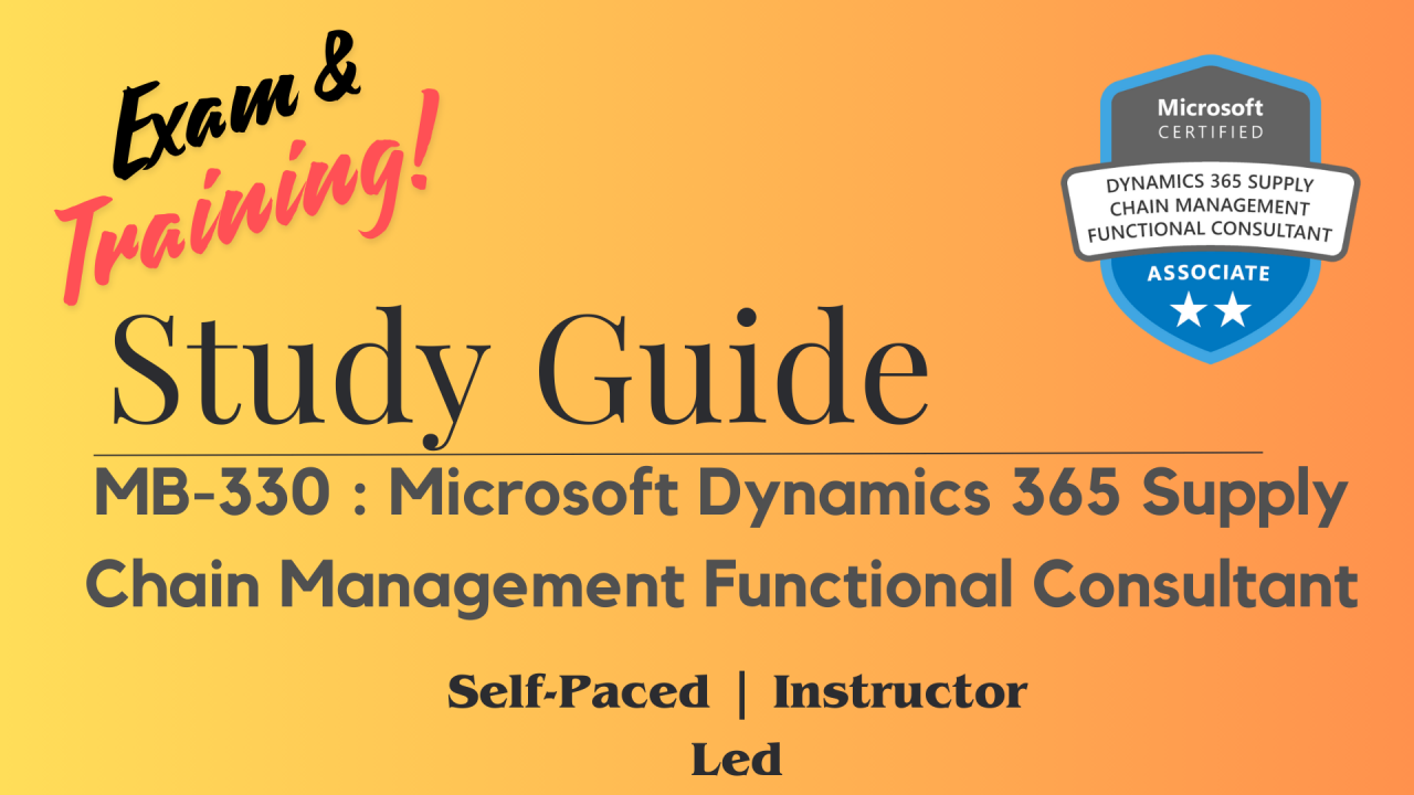 Study Guide for MB-330 : Microsoft Dynamics 365 Supply Chain Management ... Study Guide for MB-330 : Microsoft Dynamics 365 Supply Chain Management ...