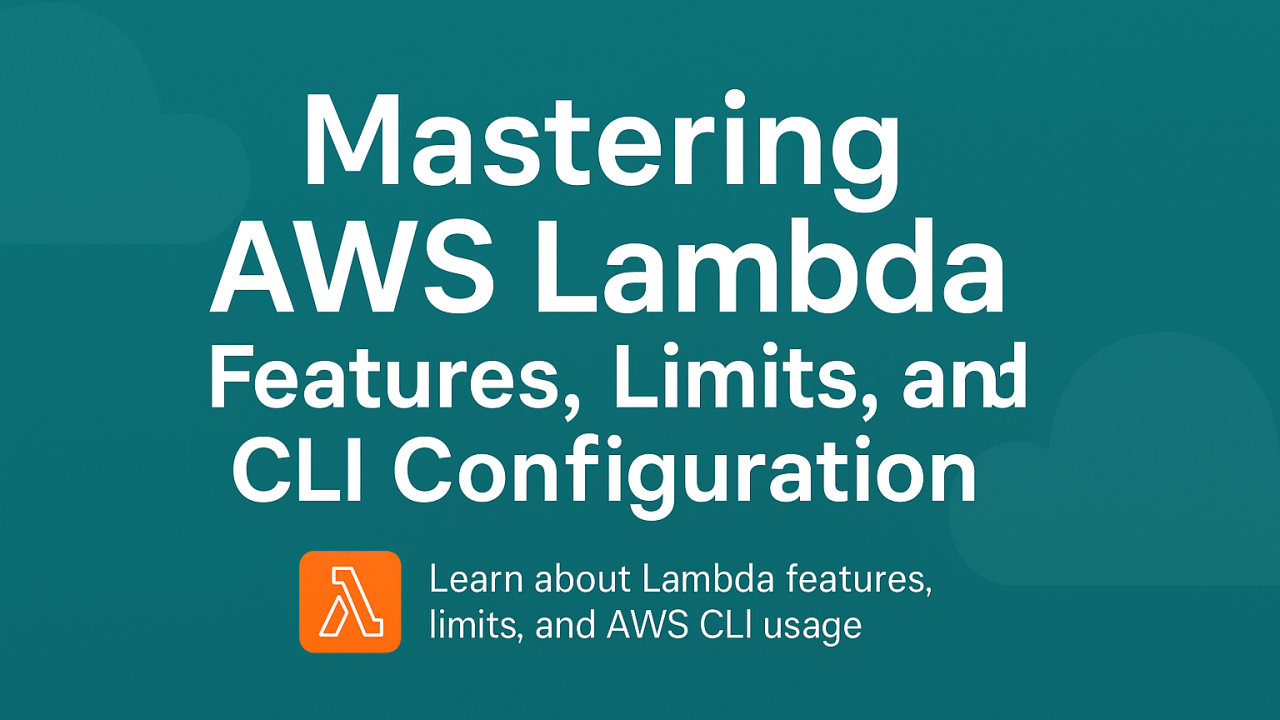 Mastering AWS Lambda: Features, Limits, and CLI Configuration Mastering AWS Lambda: Features, Limits, and CLI Configuration