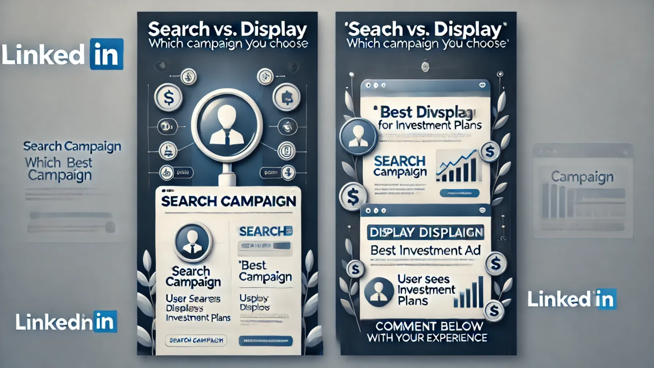 Incorrect Campaign Type Selection (Search vs. Display) Incorrect Campaign Type Selection (Search vs. Display)
