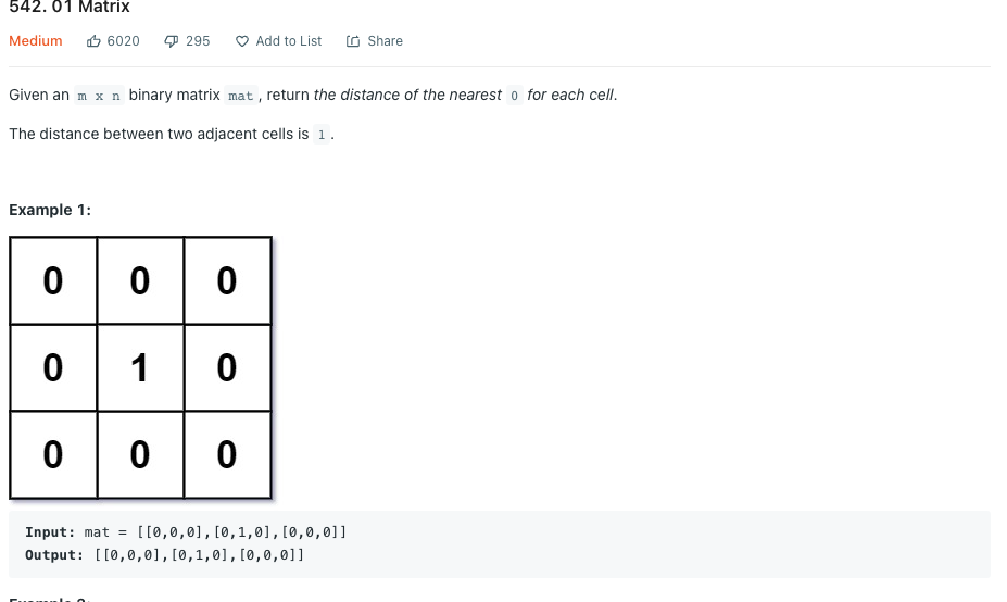 Leetcode 542 - My Thought Process on Learning BFS & Dynamic Programming Leetcode 542 - My Thought Process on Learning BFS & Dynamic Programming