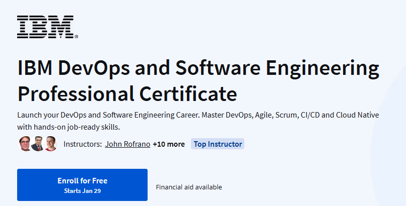 IBM DevOps and Software Engineering Professional Certificate(Offered by ... IBM DevOps and Software Engineering Professional Certificate(Offered by ...