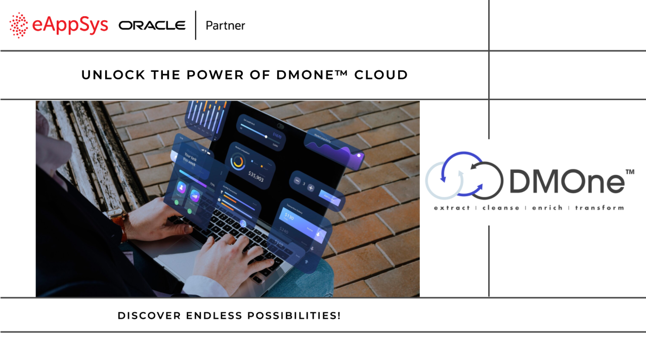 Unlocking the Endless Possibilities of DMOne™ Cloud for your Oracle ... Unlocking the Endless Possibilities of DMOne™ Cloud for your Oracle ...