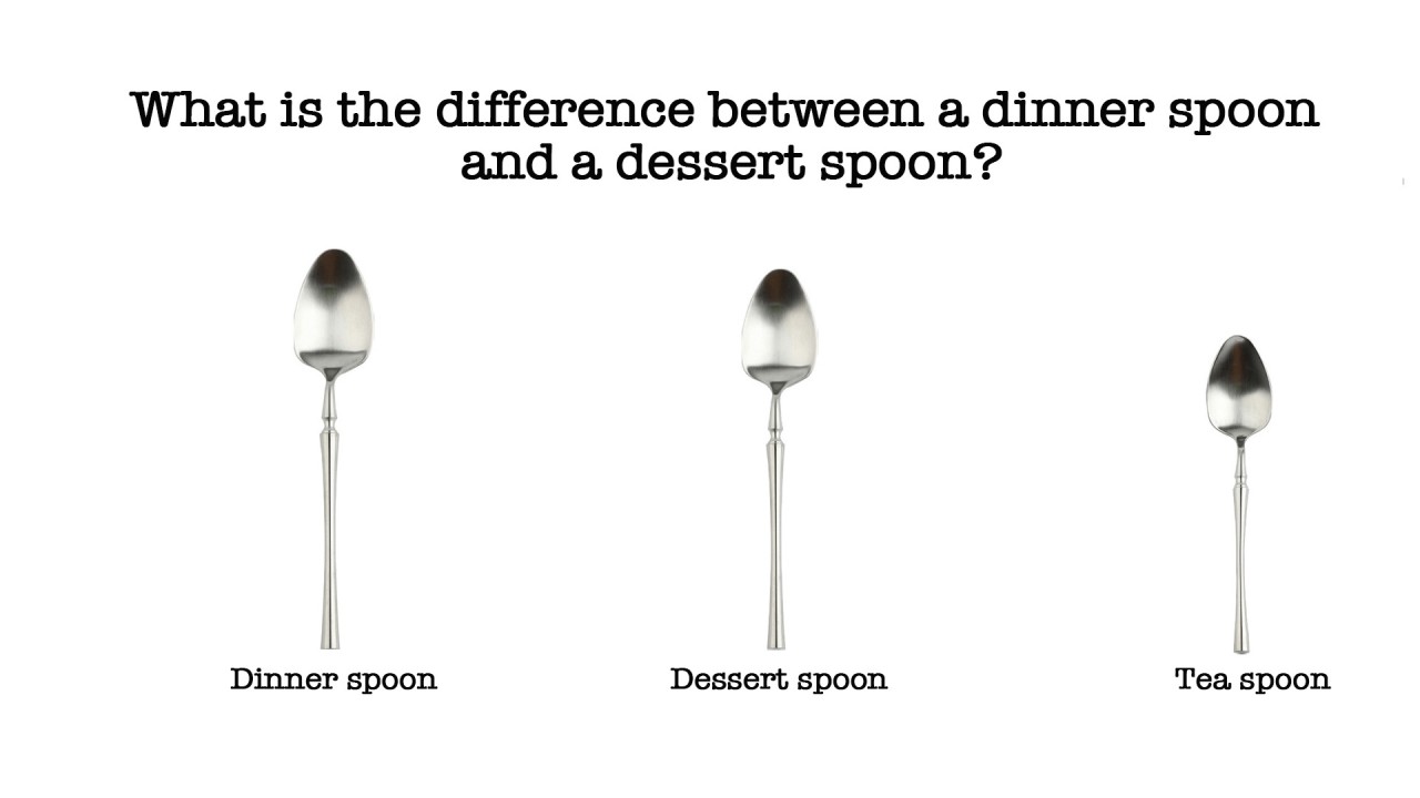 What is the difference between a dinner spoon and a dessert spoon? What is the difference between a dinner spoon and a dessert spoon?
