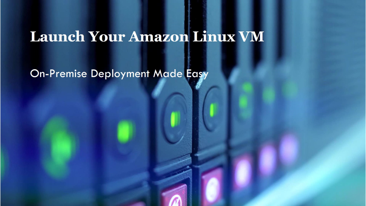Launch Amazon Linux VM on-premise Launch Amazon Linux VM on-premise