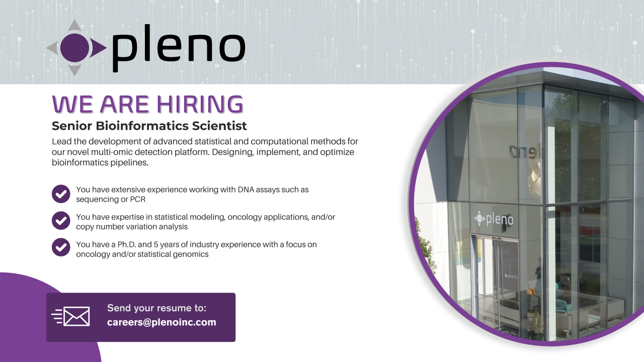 Senior Bioinformatics Scientist Senior Bioinformatics Scientist