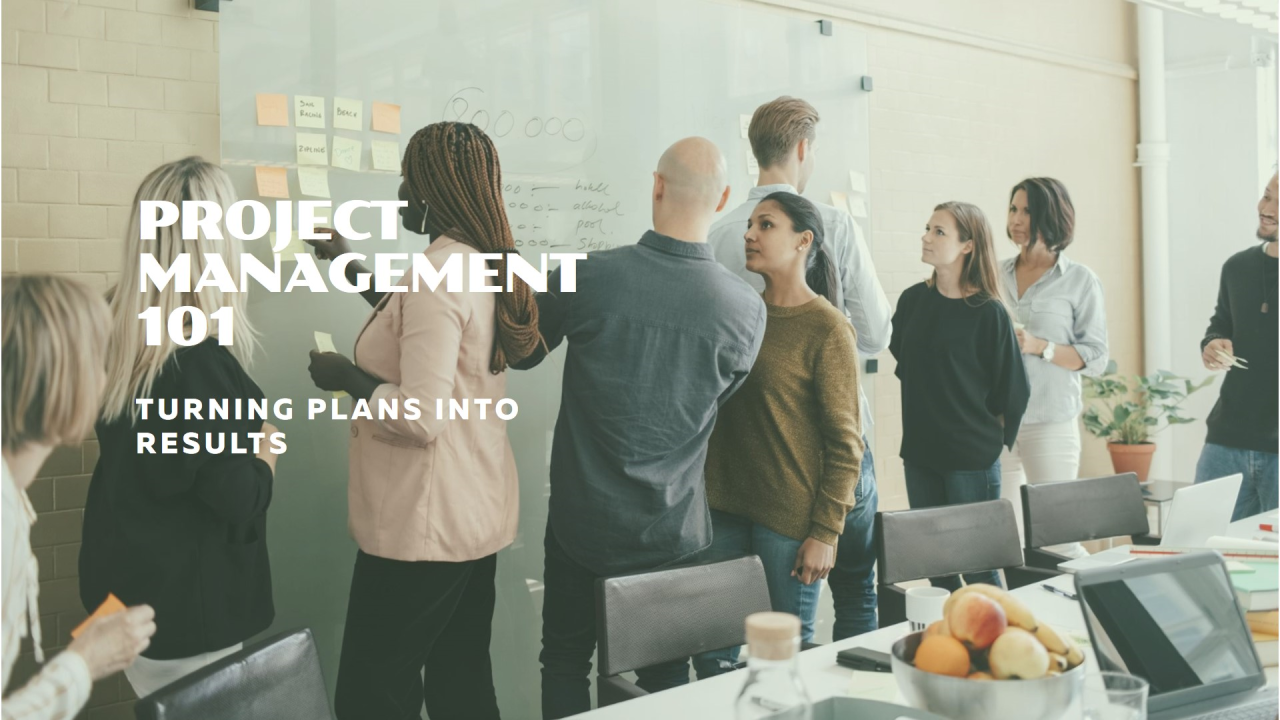 Project Management 101: Turning Plans into Results Project Management 101: Turning Plans into Results