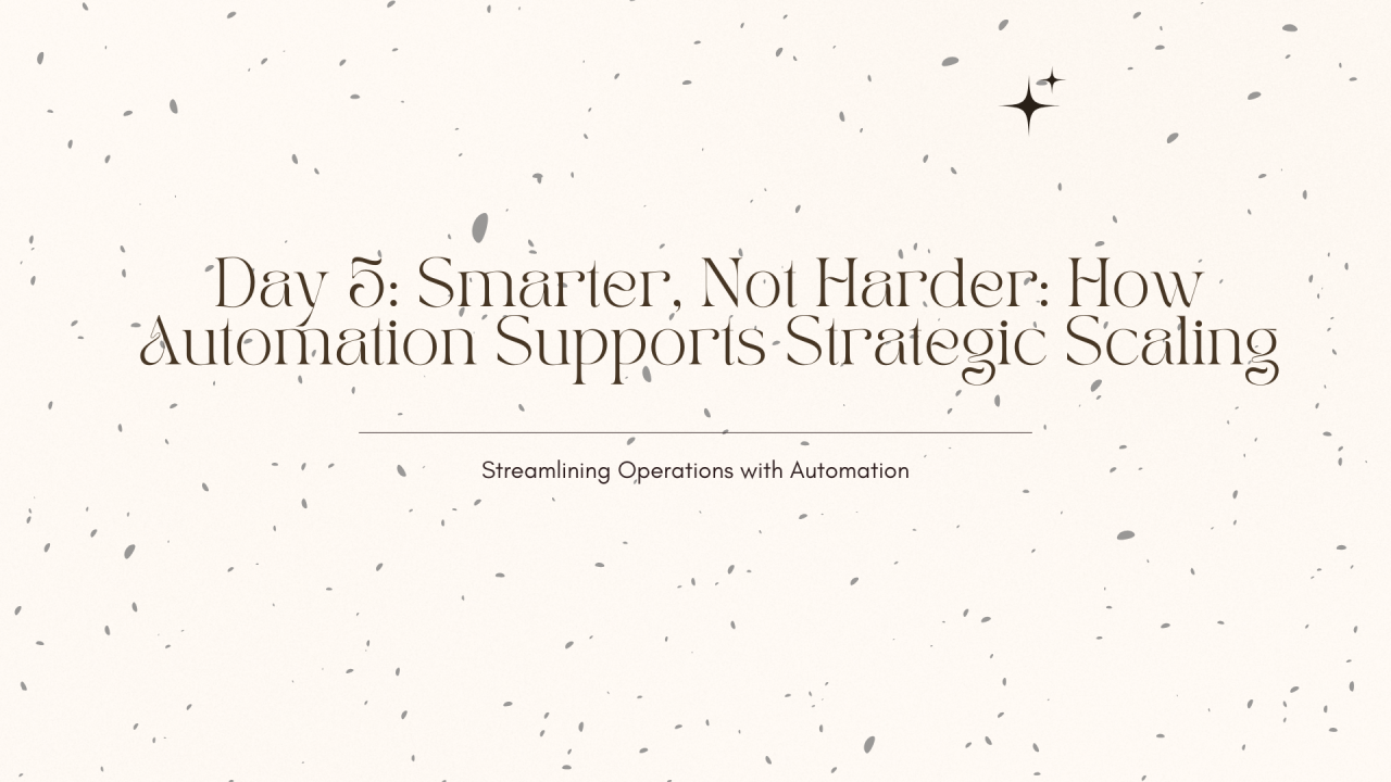 Streamlining Operations with Automation Streamlining Operations with Automation