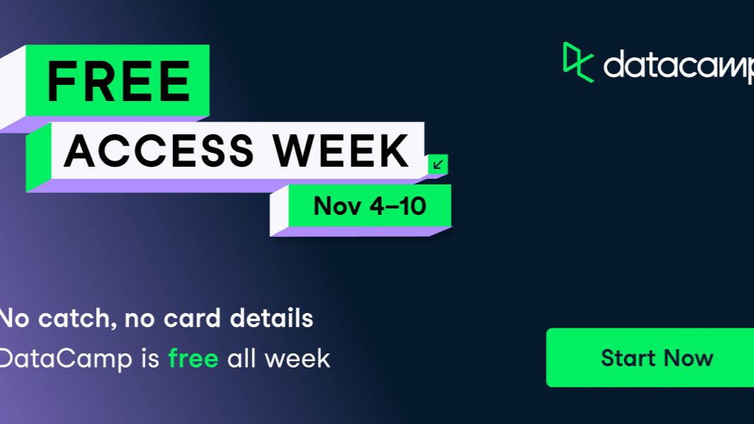 Unlock Your Data Potential - Free Week of DataCamp Awaits! Unlock Your Data Potential - Free Week of DataCamp Awaits!