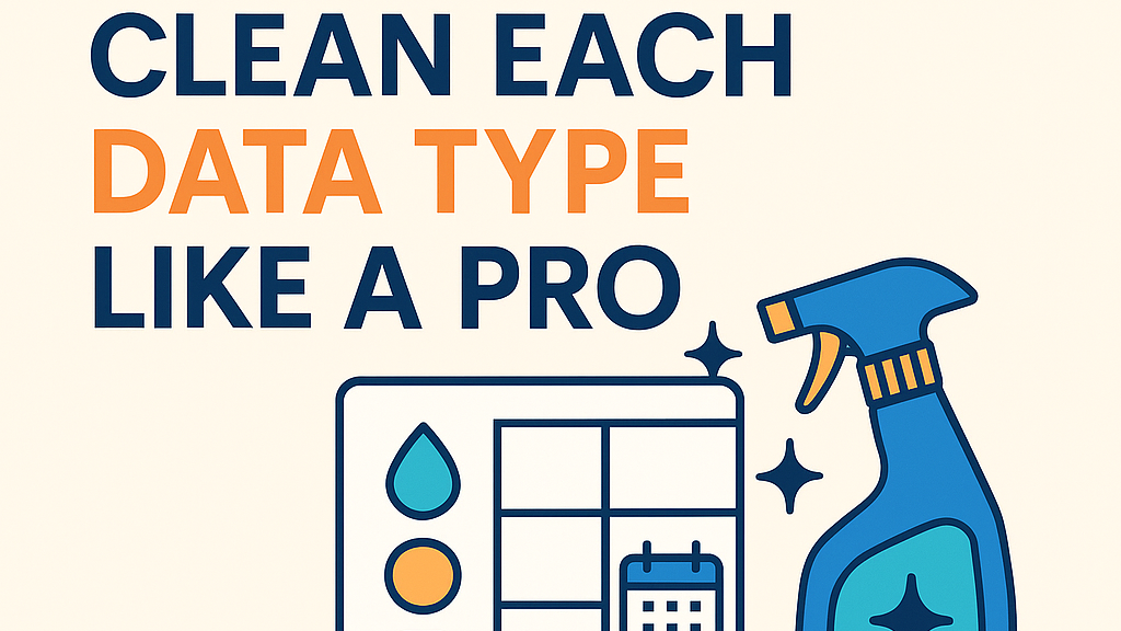 🧹 How to Clean Each Data Type Like a Pro (Using Python) 🧹 How to Clean Each Data Type Like a Pro (Using Python)