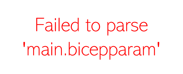 Failed to parse 'main.bicepparam' Failed to parse 'main.bicepparam'