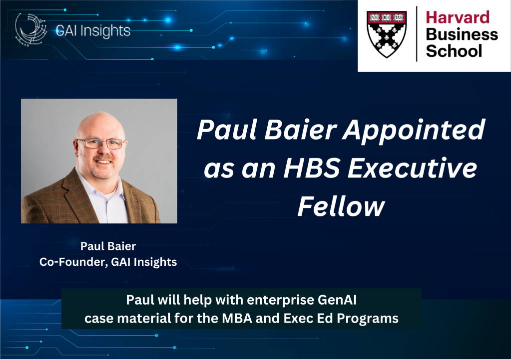 Paul Baier Invited to be an Executive Fellow at Harvard Business School Paul Baier Invited to be an Executive Fellow at Harvard Business School