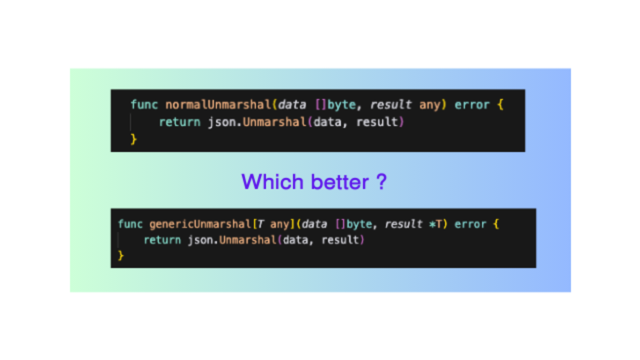 Generic liệu có giúp chúng ta cải thiện chi phí encoding/decoding json? Generic liệu có giúp chúng ta cải thiện chi phí encoding/decoding json?