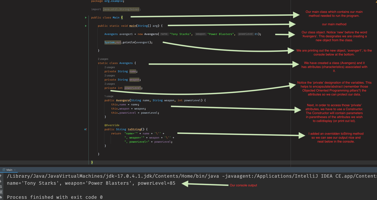 Java Class Example Java Class Example