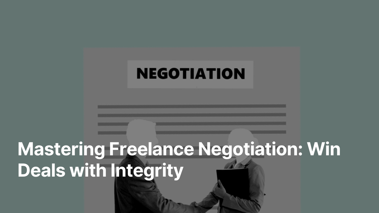 Mastering Freelance Negotiation: Win Deals with Integrity Mastering Freelance Negotiation: Win Deals with Integrity