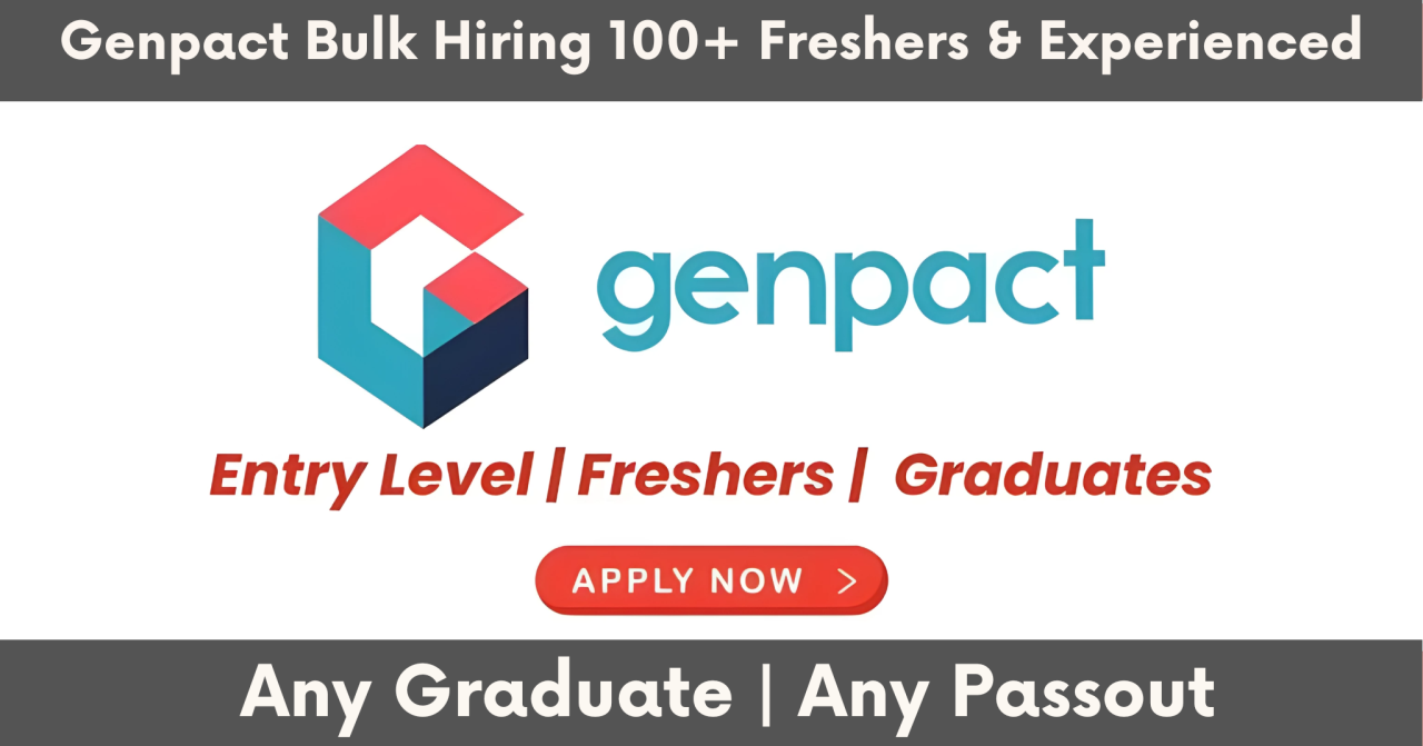 Genpact Hiring 2024: 100+ Freshers and Experienced in Remote and Hybrid ... Genpact Hiring 2024: 100+ Freshers and Experienced in Remote and Hybrid ...