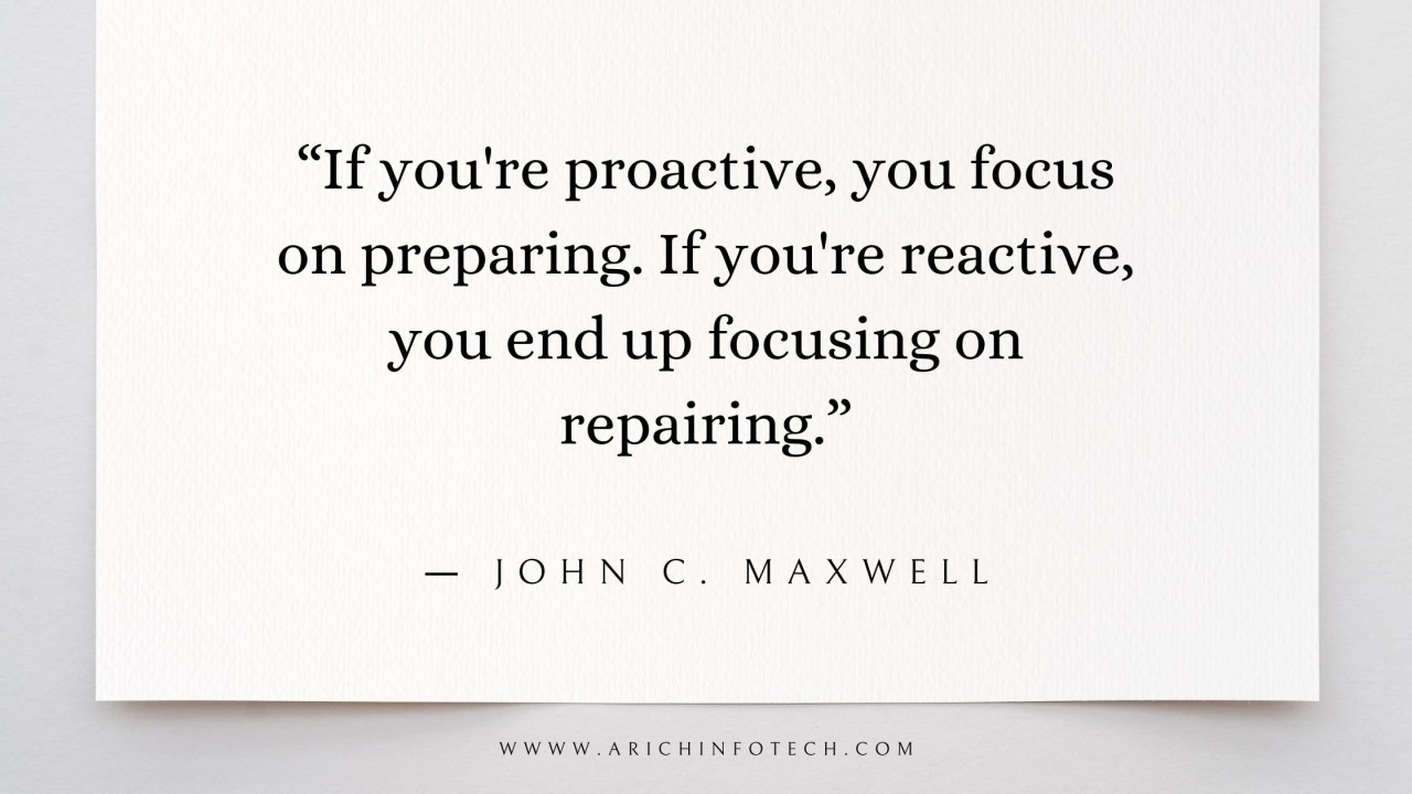 Proactive vs. Reactive Counter-Terrorism: Rethinking the Industry's Lens Proactive vs. Reactive Counter-Terrorism: Rethinking the Industry's Lens