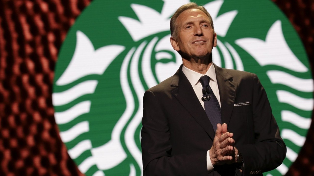 Man behind Starbucks Man behind Starbucks