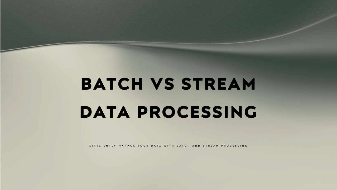 Batch vs. Stream Data Processing Batch vs. Stream Data Processing
